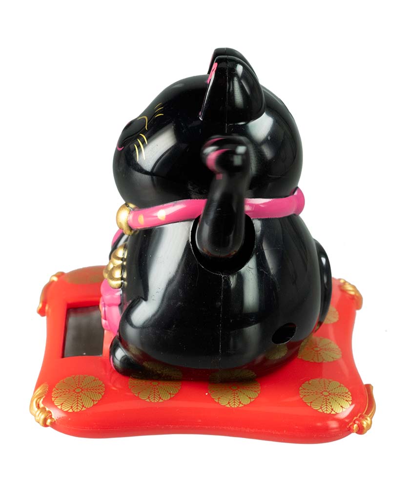 Figurine Maneki Neko - Chat chinois 7 cm - Baby solaire noir - 355